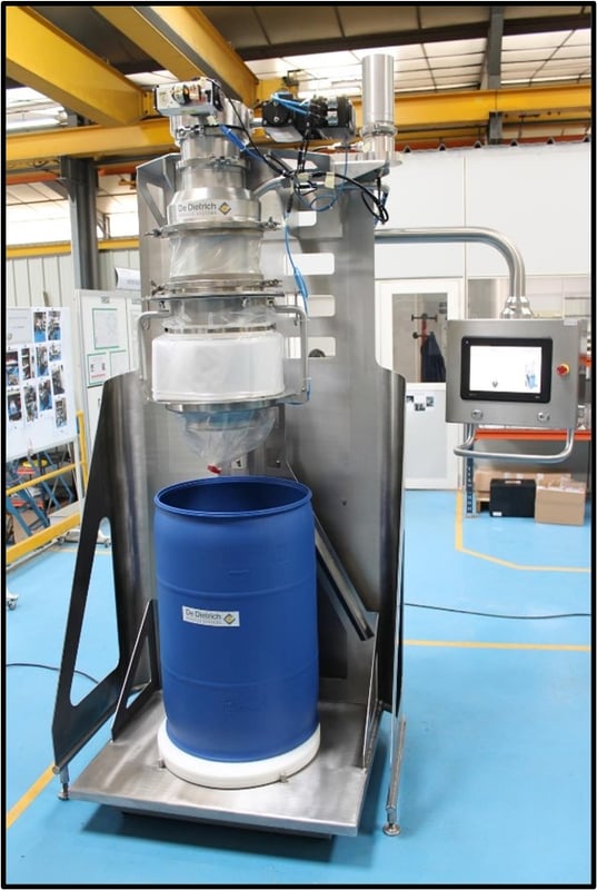 Contained Transfer Of Solids To And From Drums